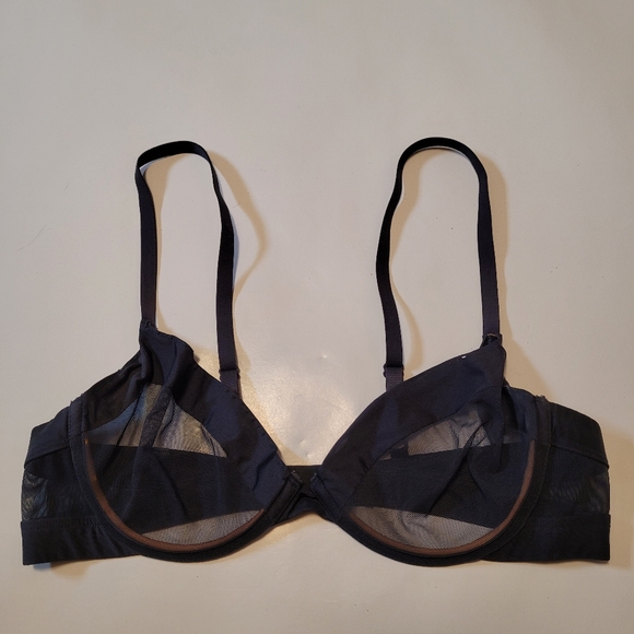 Intimates & Sleepwear | Blue Sheer Mesh Bra | Poshmark